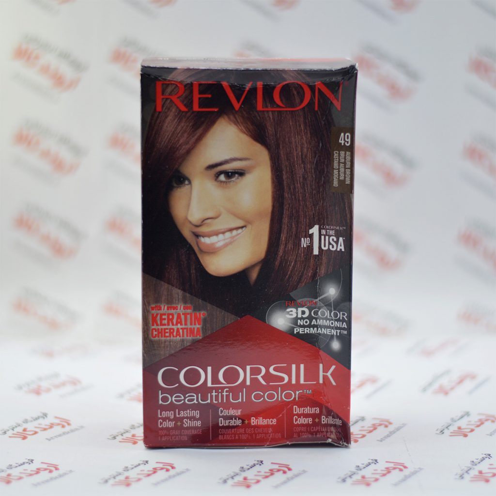 کیت رنگ مو رولون Revlon مدل Auburn Brown 49 - فروشگاه اینترنتی اروندکالا